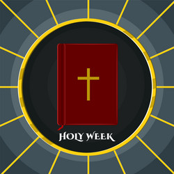 Holy week banner with a chalice and host Vector Image