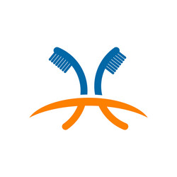 Toothbrush logo icon design template Royalty Free Vector