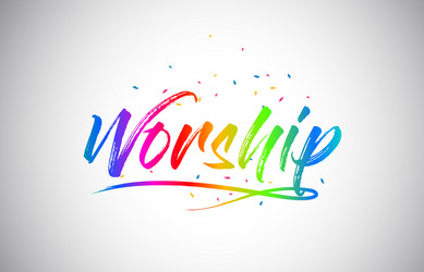 Respect word text with handwritten rainbow Vector Image