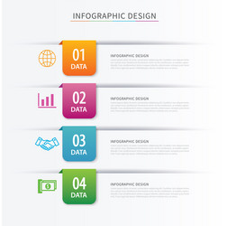 Business process abstract infographics template Vector Image