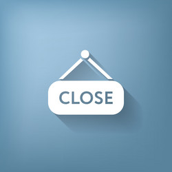Close label sign symbol icon tablet closed Vector Image