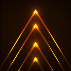Abstract neon triangle with glowing lines Vector Image