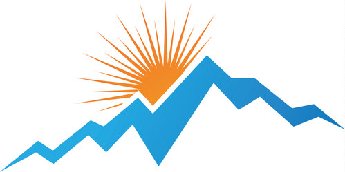 Green mountains flat style isolated Royalty Free Vector