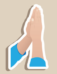 Little boy praise god prayer christian praying Vector Image