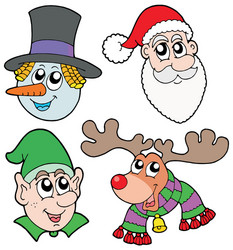 Christmas characters without face Royalty Free Vector Image