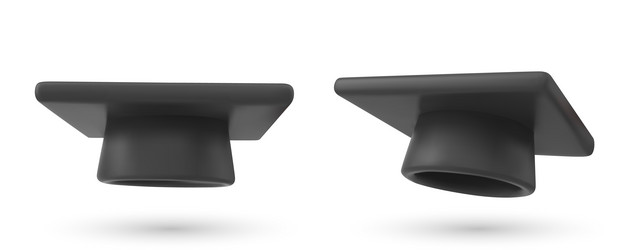 University graduation cap 3d icon Royalty Free Vector Image