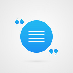 Quotation mark symbol rectangle icon isolated Vector Image