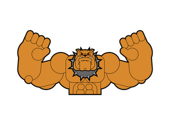 Bodybuilder Bulldog Vector Images (52)