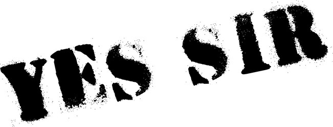 Yes sir rubber stamp Royalty Free Vector Image