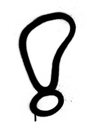 Spray painted graffiti exclamation mark Royalty Free Vector