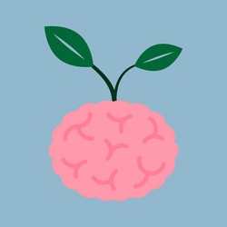 Watering brain plant Royalty Free Vector Image