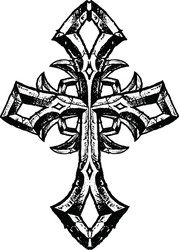 Patterned cross Royalty Free Vector Image - VectorStock