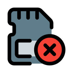 Eject sd card from device for safe removal Vector Image