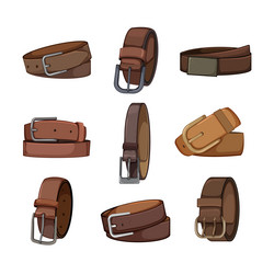 Buckle leather belt cartoon Royalty Free Vector Image