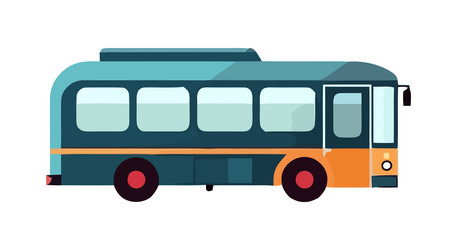 Driving tourists explore in cartoon tour bus Vector Image