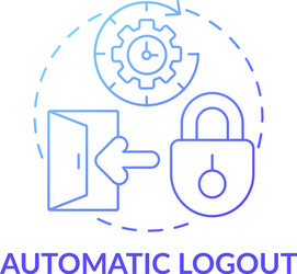 Automatic logout concept icon Royalty Free Vector Image