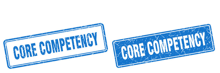 Core competency stamp rectangular Royalty Free Vector Image