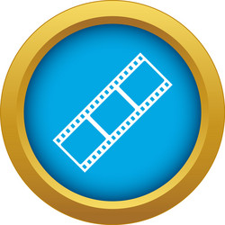 Pale blue movie icon Royalty Free Vector Image