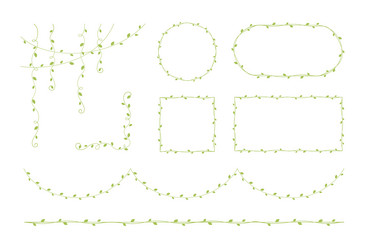 Green hanging vines simple minimal floral Vector Image