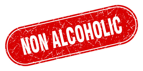 Non alcoholic red grunge stamp Royalty Free Vector Image