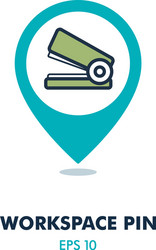 Stapler outline icon workspace sign Royalty Free Vector
