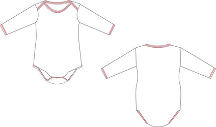 Tshirt unisex front view and back outline Vector Image