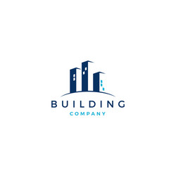 Modern building company logo Royalty Free Vector Image