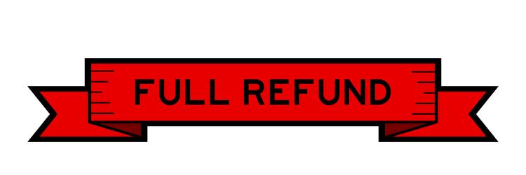 Ribbon label banner with word refund policy Vector Image