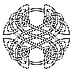 Round spiral celtic triskel on white Royalty Free Vector