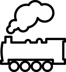 Steam locomotive train icon in flat style Vector Image