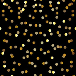 Gold dot pattern on black background Royalty Free Vector
