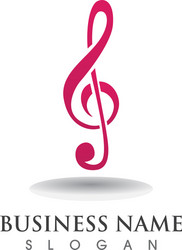 Music notes logo creative abstract key note Vector Image