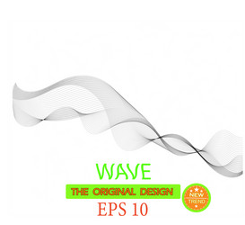 Abstract black wave design element Royalty Free Vector Image