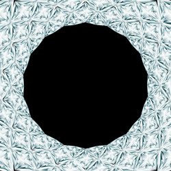 Diamond round frame on black background Royalty Free Vector