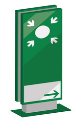 Meeting point sign design Royalty Free Vector Image