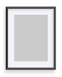 Photo frame isolated on white rectangular frame Vector Image