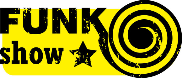 Funk music lettering type design image Royalty Free Vector