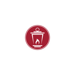 Simple lantern icon logo design template Vector Image