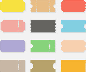 Ticket icons Royalty Free Vector Image - VectorStock