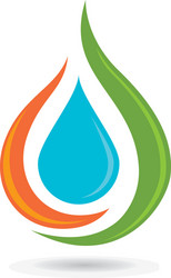 Circle waterdrop logo Royalty Free Vector Image