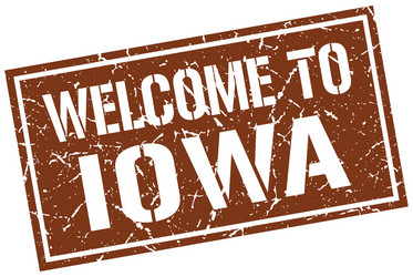Welcome to iowa Royalty Free Vector Image - VectorStock