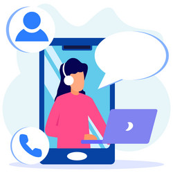 Graphic cartoon character customer Royalty Free Vector Image