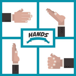 Hands design Royalty Free Vector Image - VectorStock
