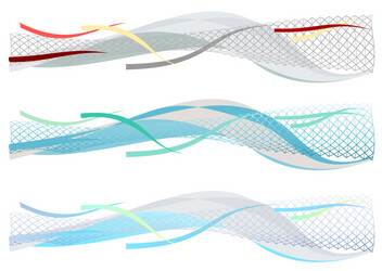 Abstract light lines on red and green background Vector Image