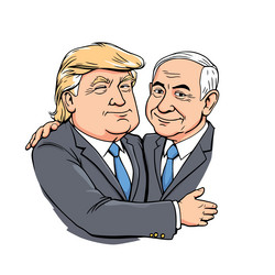 Donald trump and elon musk embracing each other Vector Image