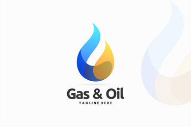 Eco fuel logo with gear sign Royalty Free Vector Image