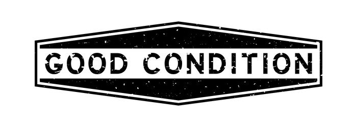 Grunge red good condition word with star icon Vector Image