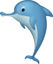 Happy dolphin cartoon Royalty Free Vector Image