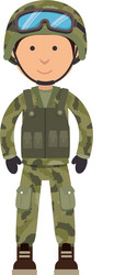 Military soldier cartoon Royalty Free Vector Image