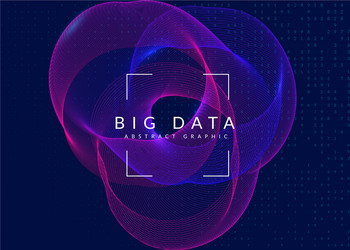 Big data learning digital technology abstract Vector Image